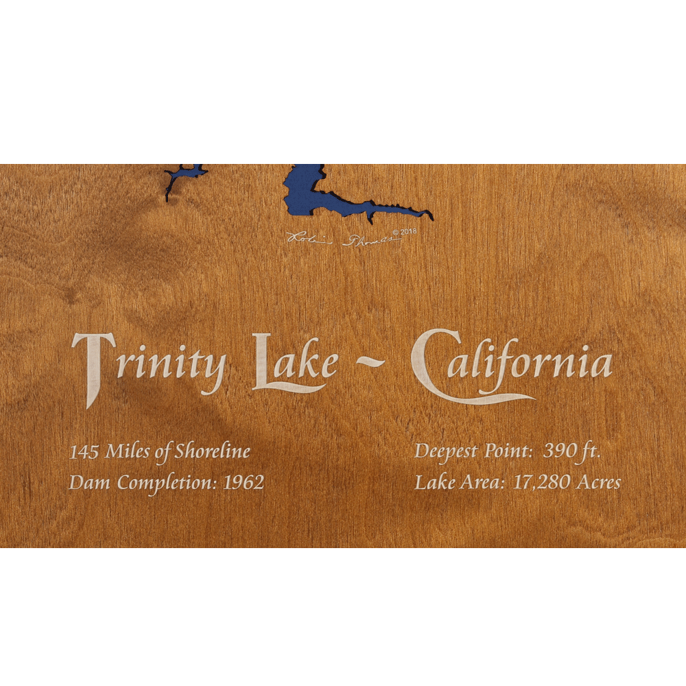 Trinity Lake, California Stained Wood and Distressed White Frame Lake ...
