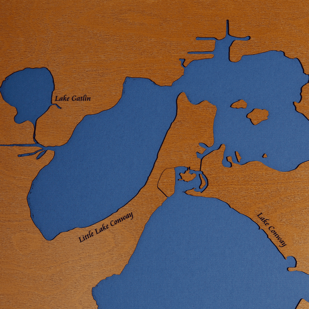 Conway Chain of Lakes, Florida Stained Wood and Distressed White Frame ...