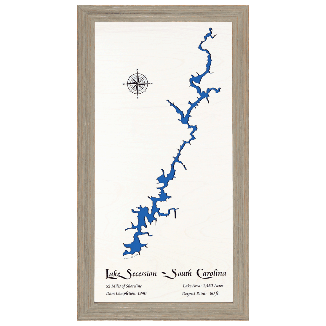 Lake Secession, South Carolina White Washed Wood and Rustic Gray Frame ...
