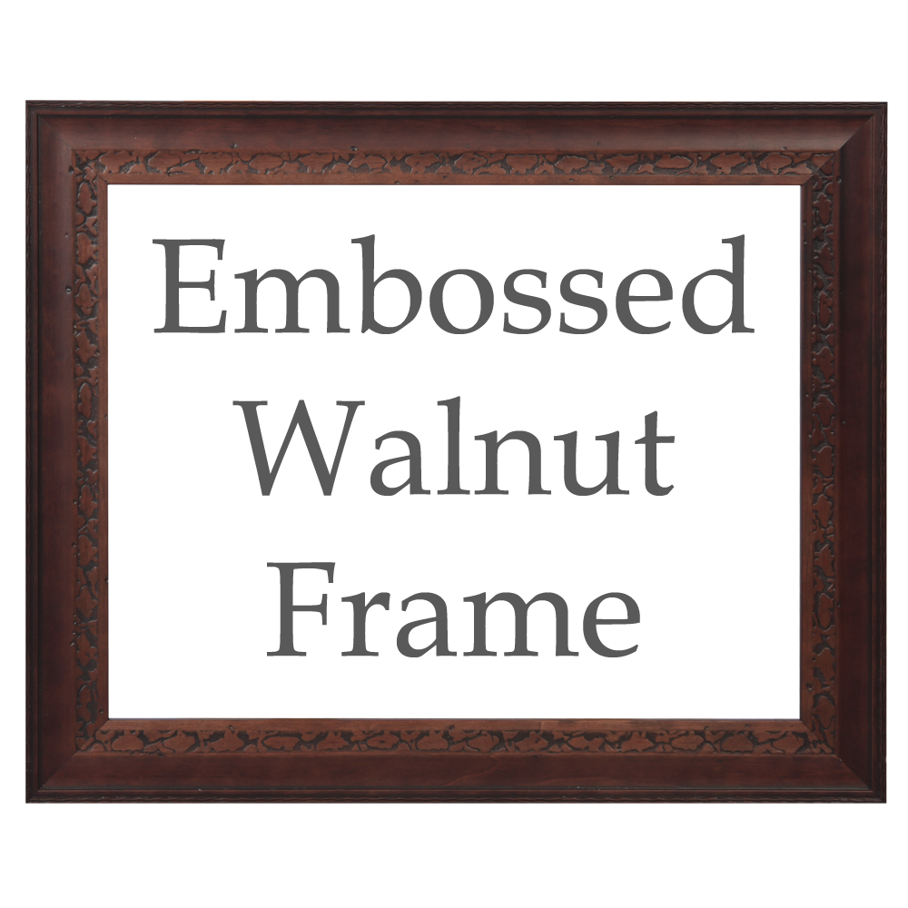 Lake Thunderhead, Missouri Stained Wood and Dark Walnut Frame Lake Map ...