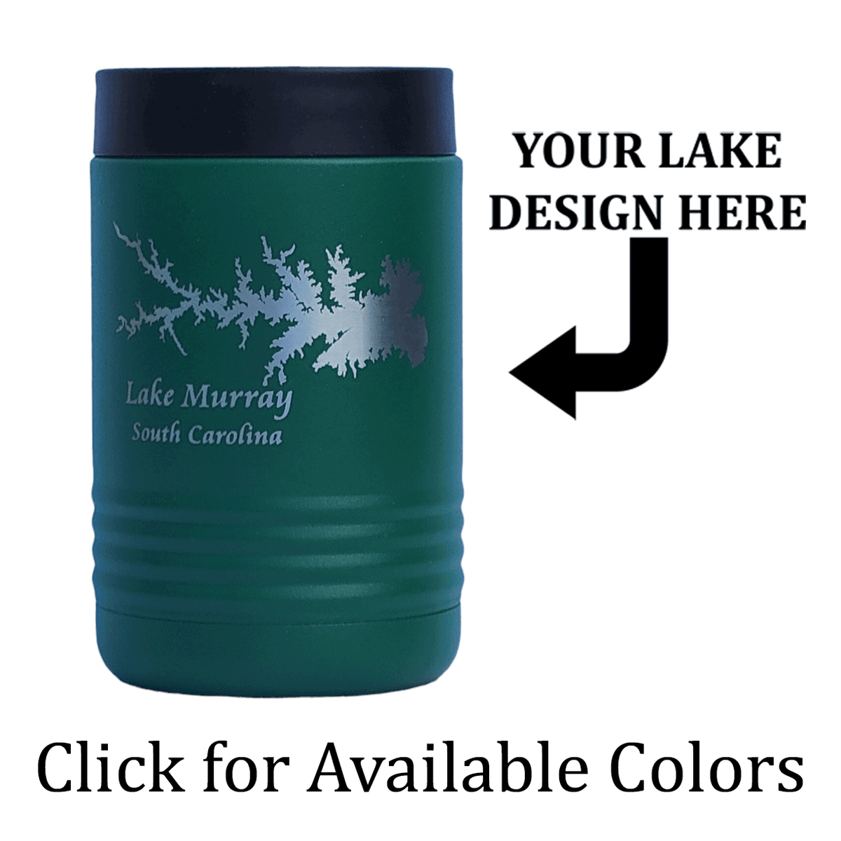 Lake Becky, South Carolina Engraved Can Koozie – Custom Crafted Silhouettes
